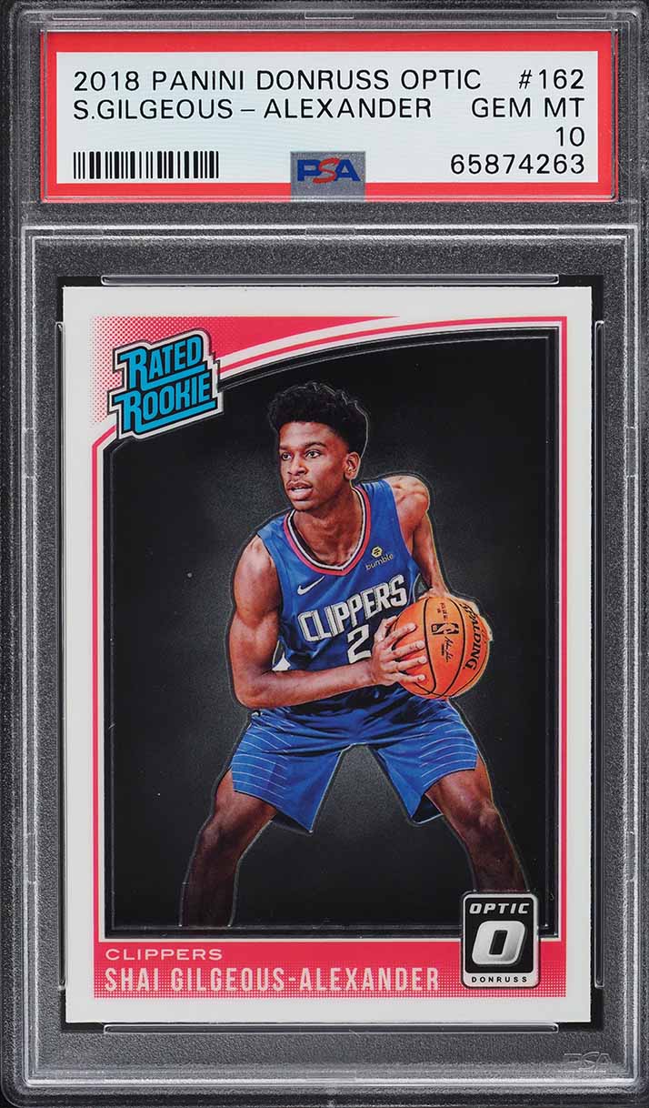 2018 Donruss Optic Blue Velocity Shai Gilgeous-Alexander ROOKIE #162 ...