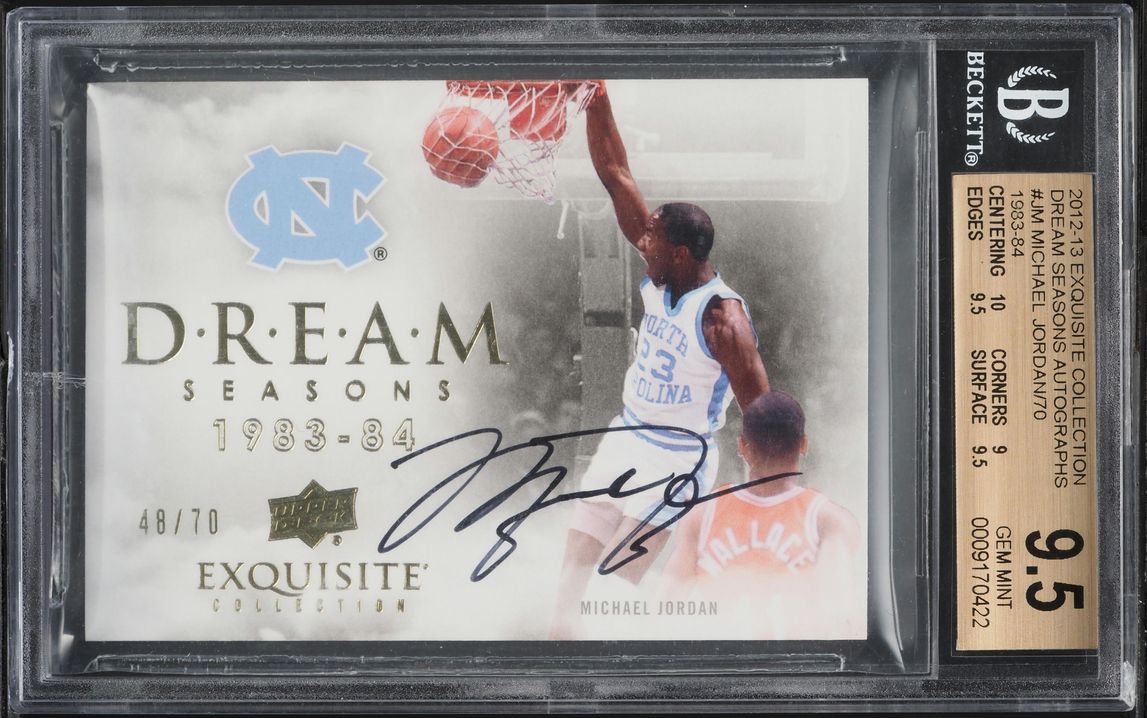 2012 Exquisite Collection Dream Seasons Michael Jordan AUTO /70 BGS 9.5 ...