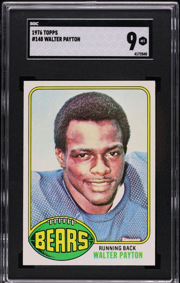 1976 Topps Football Walter Payton ROOKIE #148 SGC 9 MINT on Fanatics ...