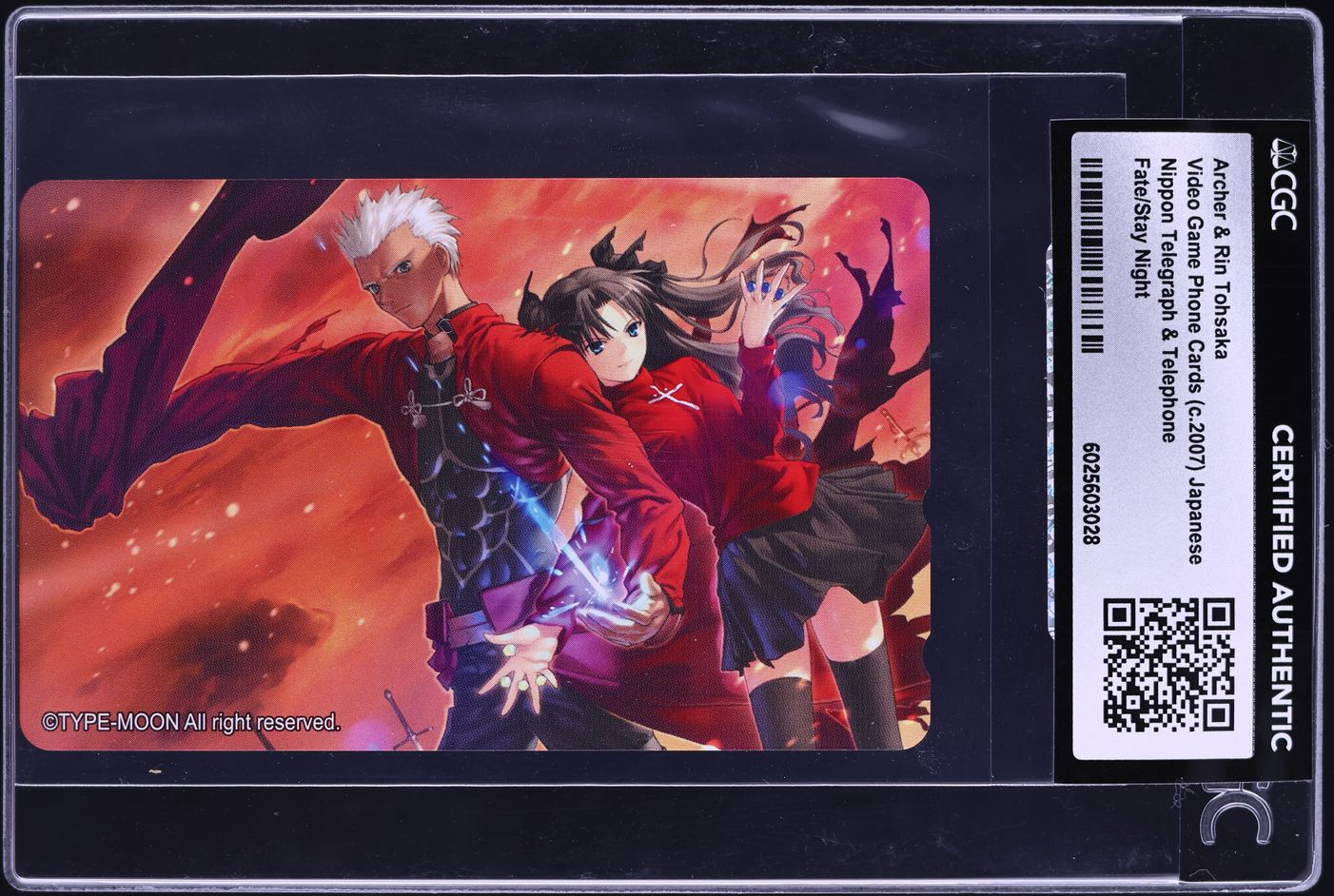 2007 Nippon Japanese Phone Cards Fate/Stay Night Archer & Rin Toshaka ...