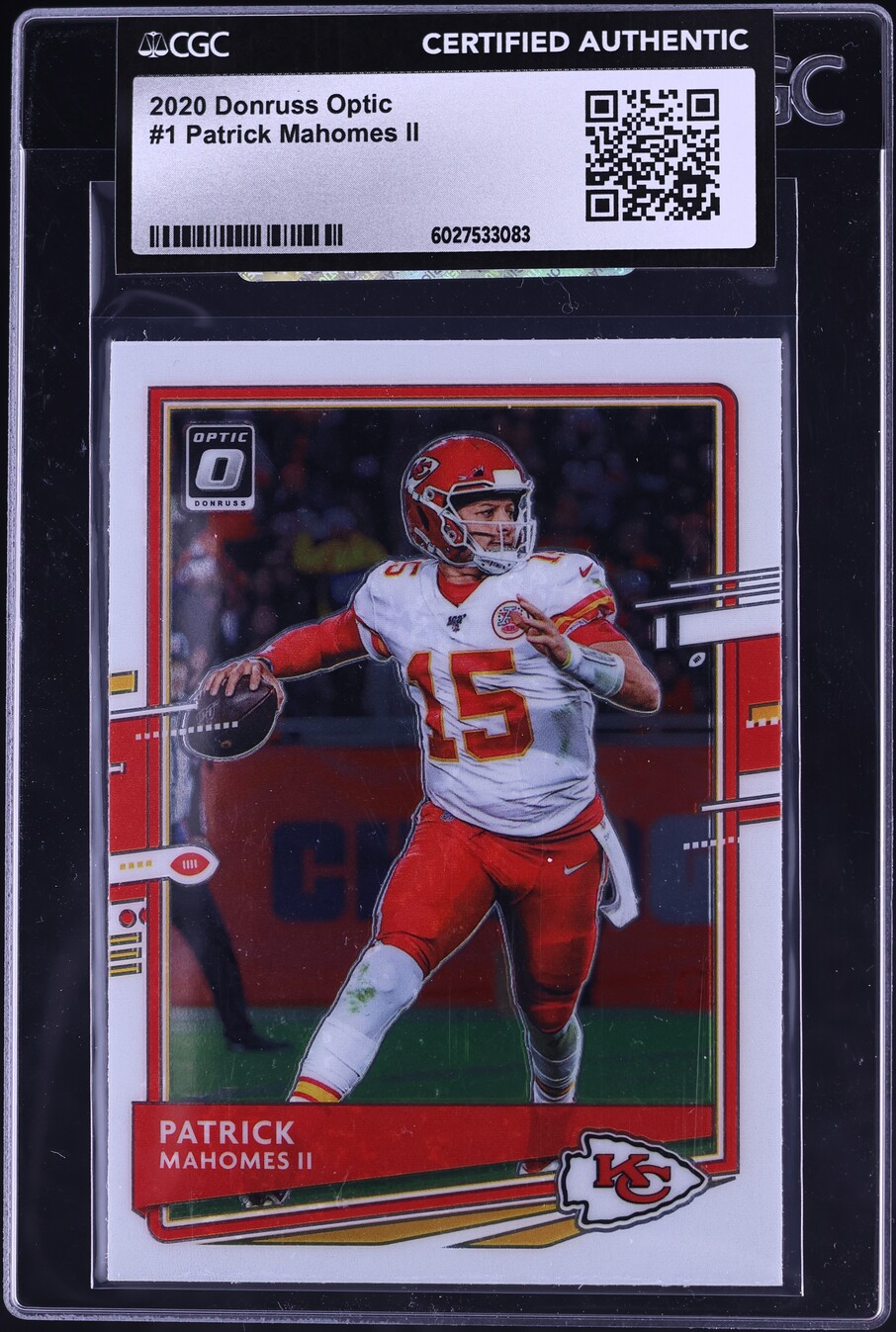 2020 Donruss Optic Patrick Mahomes II #1 CGC AUTH on Fanatics Collect