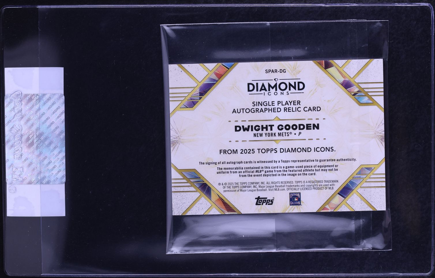 2025 Topps Diamond Icons Single-Player Dwight Gooden PATCH AUTO /25 # ...