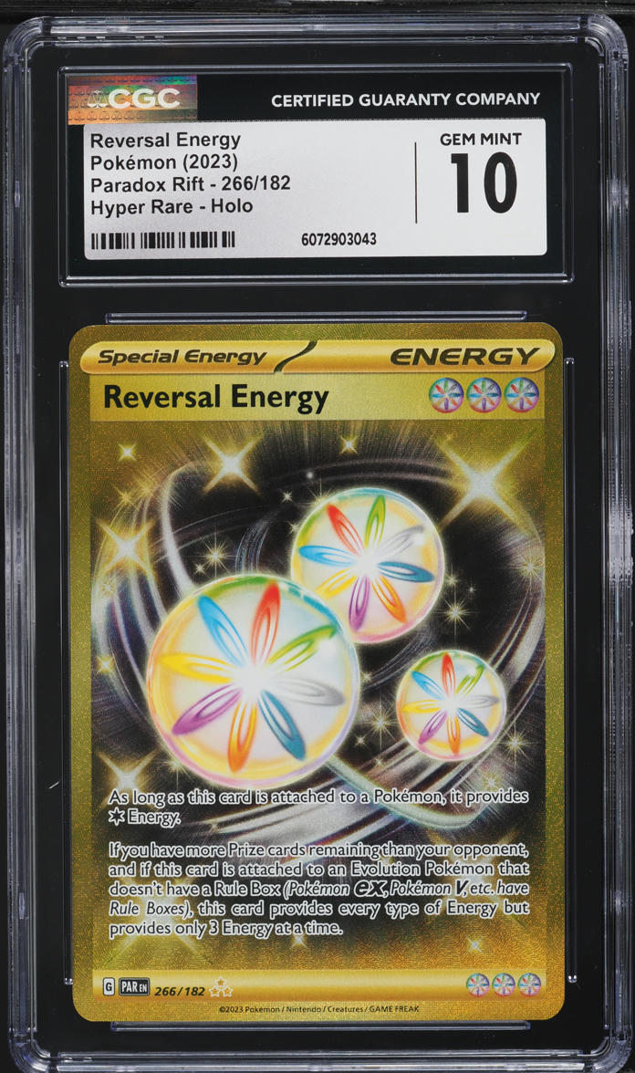 2023 Pokemon SWSH Paradox Rift Full Art Reversal Energy #266 CGC 10 GEM MINT on Fanatics Collect