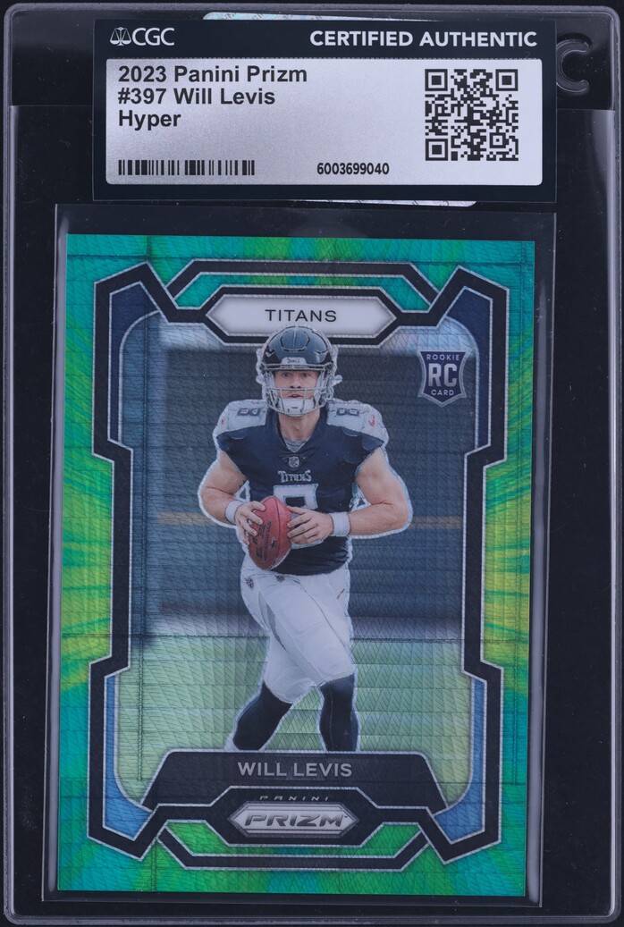 2023 Panini Prizm Hyper Will Levis ROOKIE /175 #397 CGC AUTH on ...