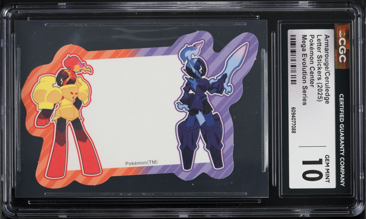 2025 Pokemon Center Letter Stickers Mega Evolution Series Armarouge ...