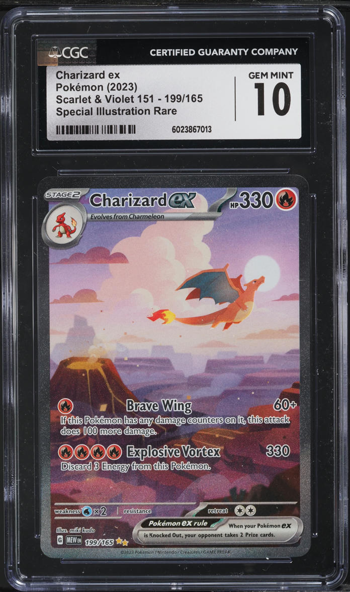 2023 Pokemon SV 151 Special Illustration Rare Charizard ex #199 CGC 10 ...