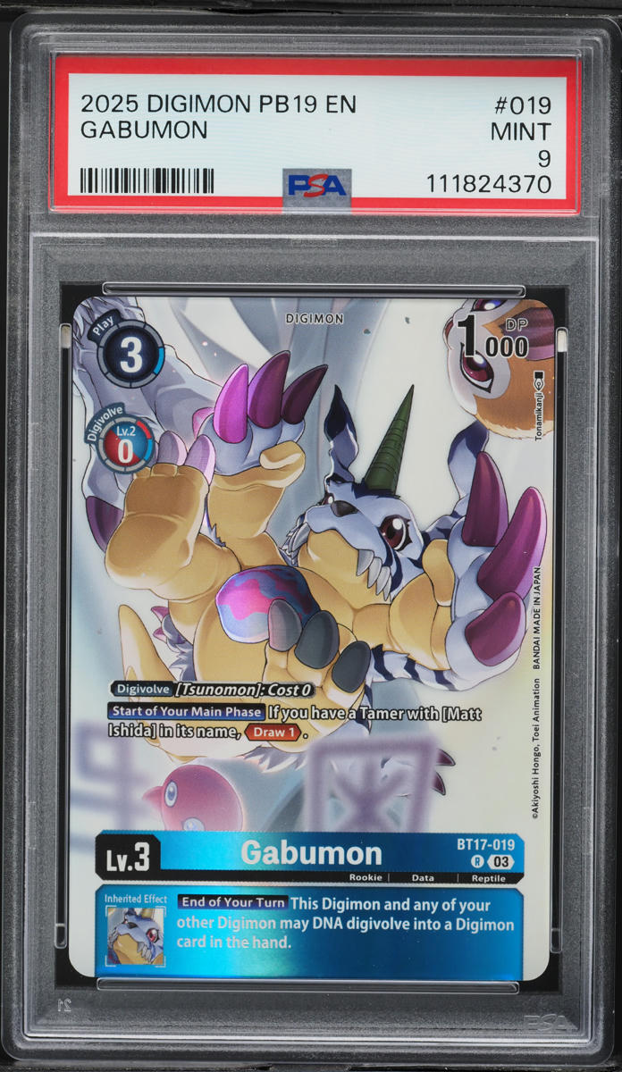 2025 Digimon Omnimon Binder Set Gabumon #019 PSA 9 MINT on Fanatics Collect