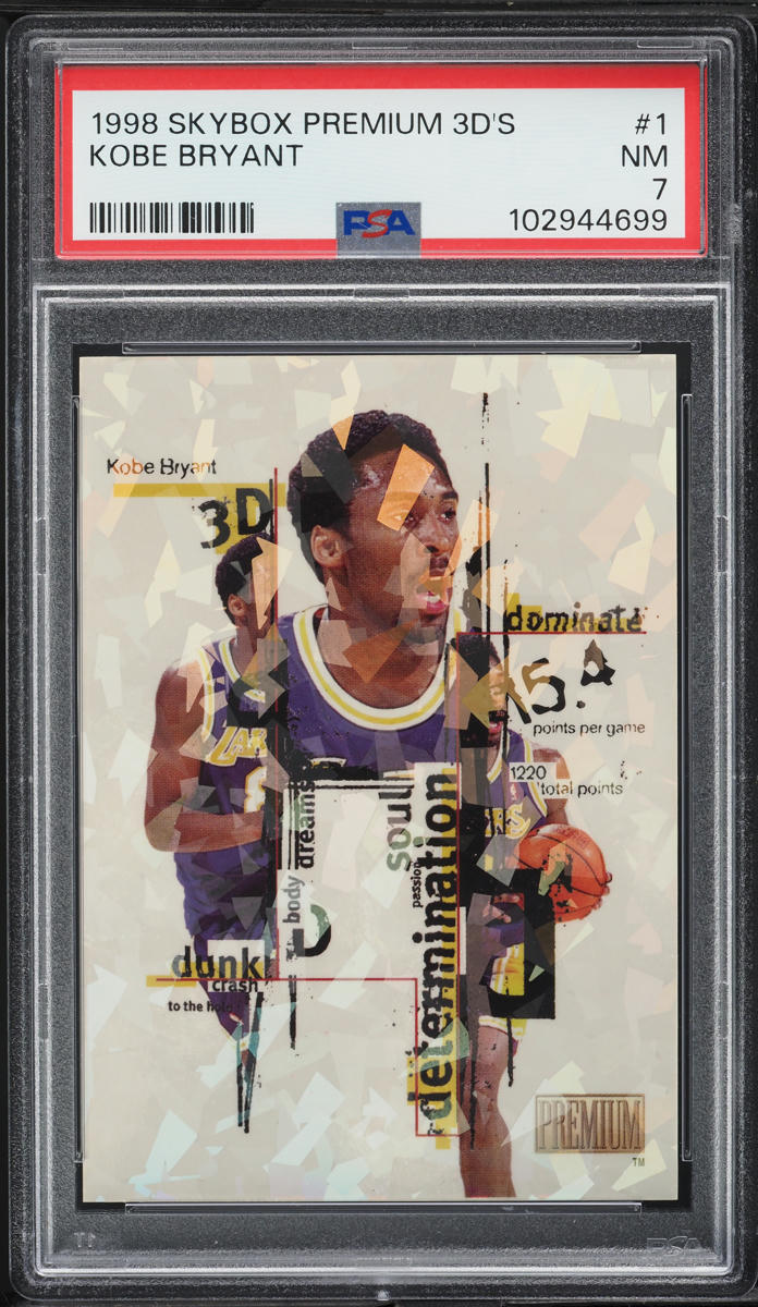 1998 Skybox Premium 3D's Kobe Bryant #1 PSA 7 NRMT on Fanatics Collect