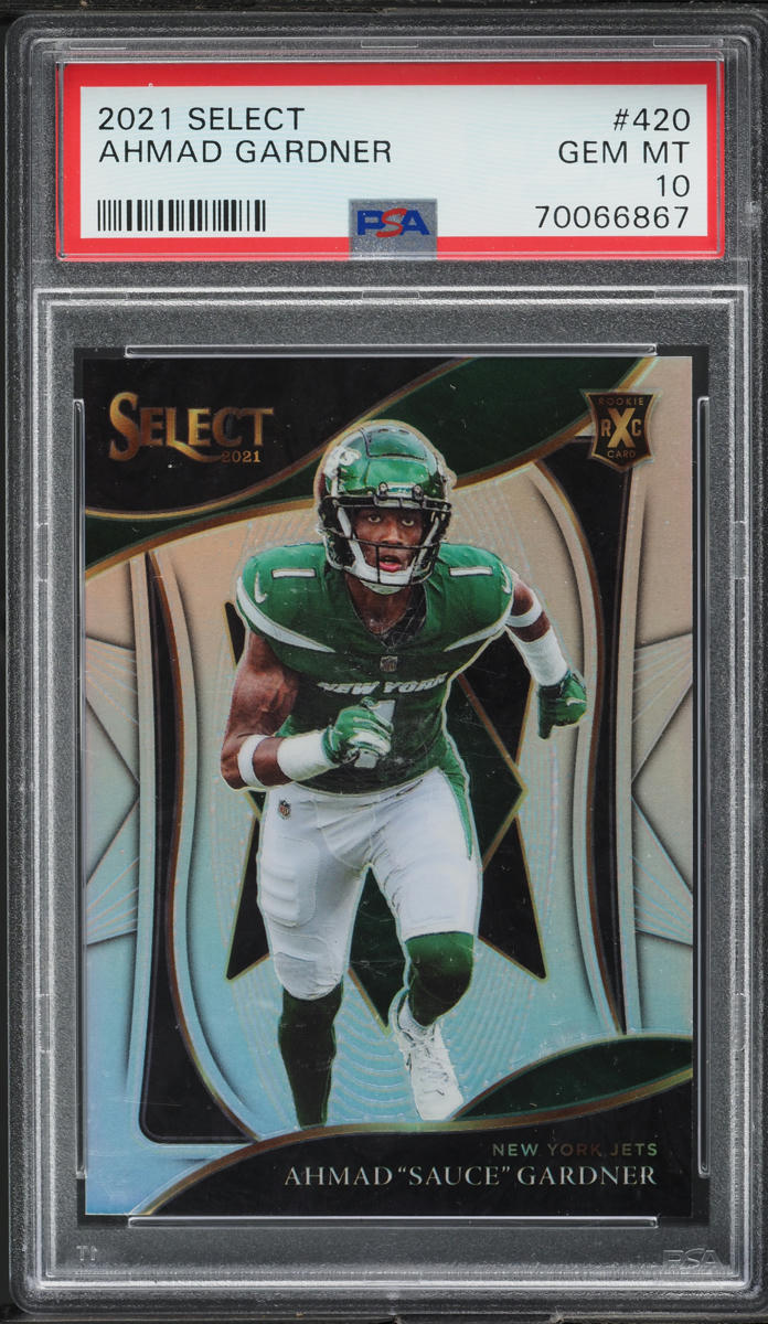 2021 Select XRC Silver Prizm Ahmad "Sauce" Gardner ROOKIE #420 PSA 10 ...