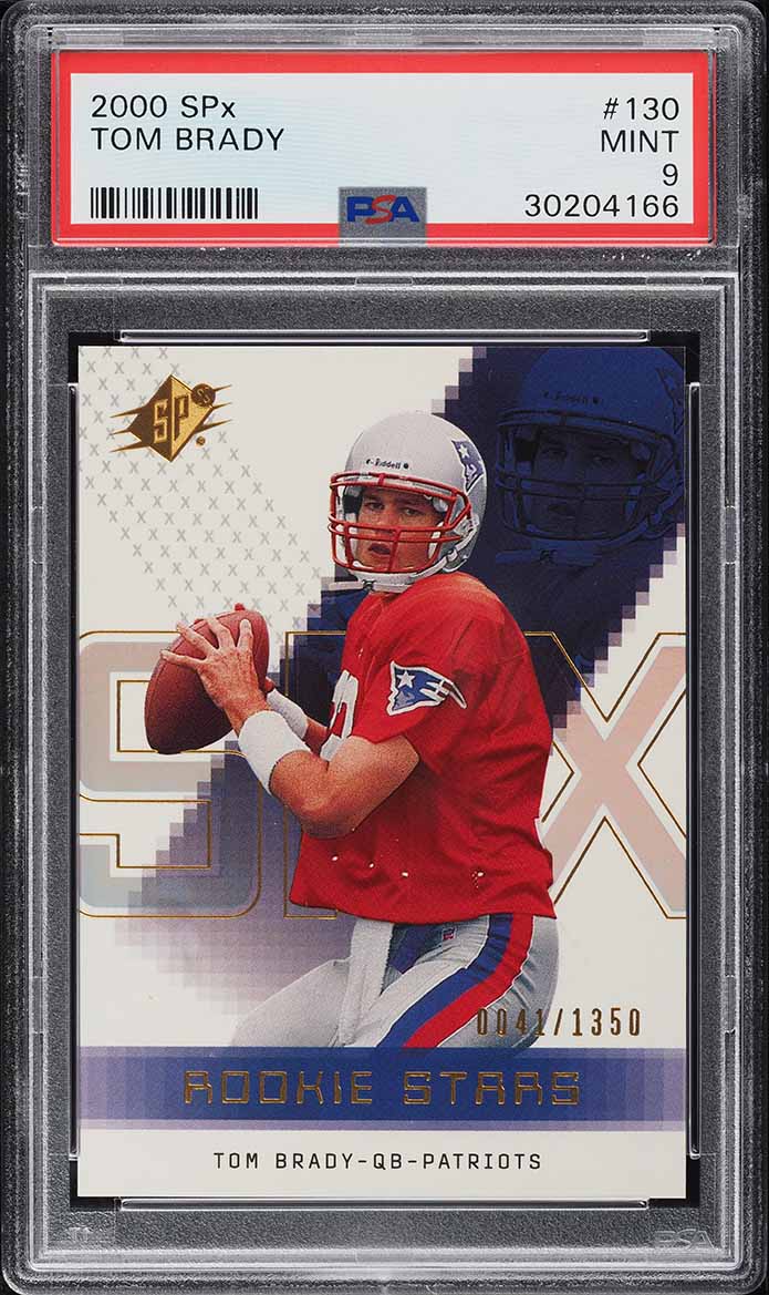 2000 SPx Football Tom Brady ROOKIE /1350 #130 PSA 9 MINT on Fanatics ...