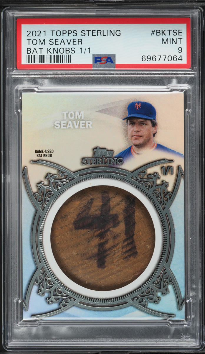 2021 Topps Sterling Bat Knobs Tom Seaver PATCH 1/1 #BK-TSE PSA 9 MINT ...