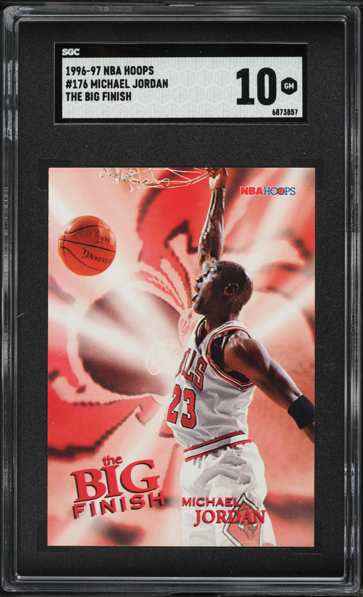 1996 Hoops The Big Finish Michael Jordan #176 SGC 10 GEM MINT on Fanatics Collect