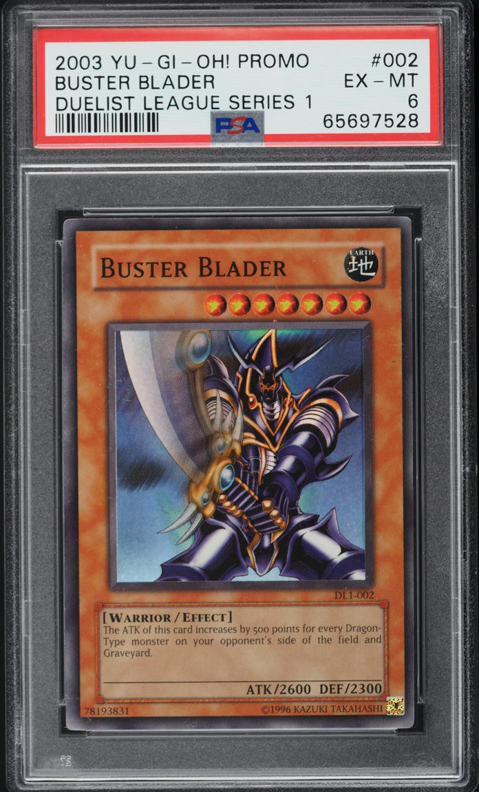 2003 Yu-Gi-Oh! Promo Duelist League Series 1 Buster Blader #DL1-002 PSA 6 EXMT on Fanatics Collect