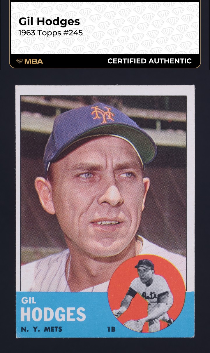 1963 Topps Gil Hodges #245 MBA AUTH on Fanatics Collect