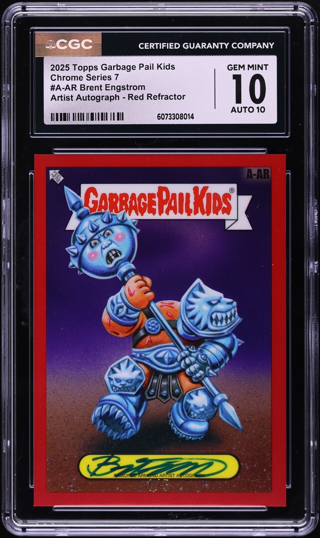 2025 Topps Chrome GPK Series 7 Artist Red Ref. Brent Engstrom AUTO 1/5 ...