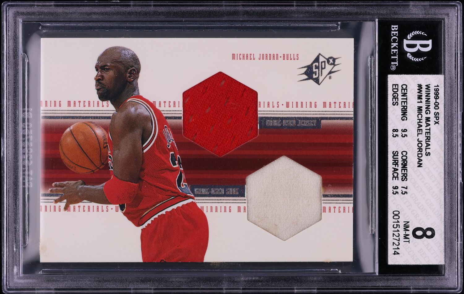 1999 SPx Winning Materials Michael Jordan PATCH #WM1 BGS 8 NM-MT on ...