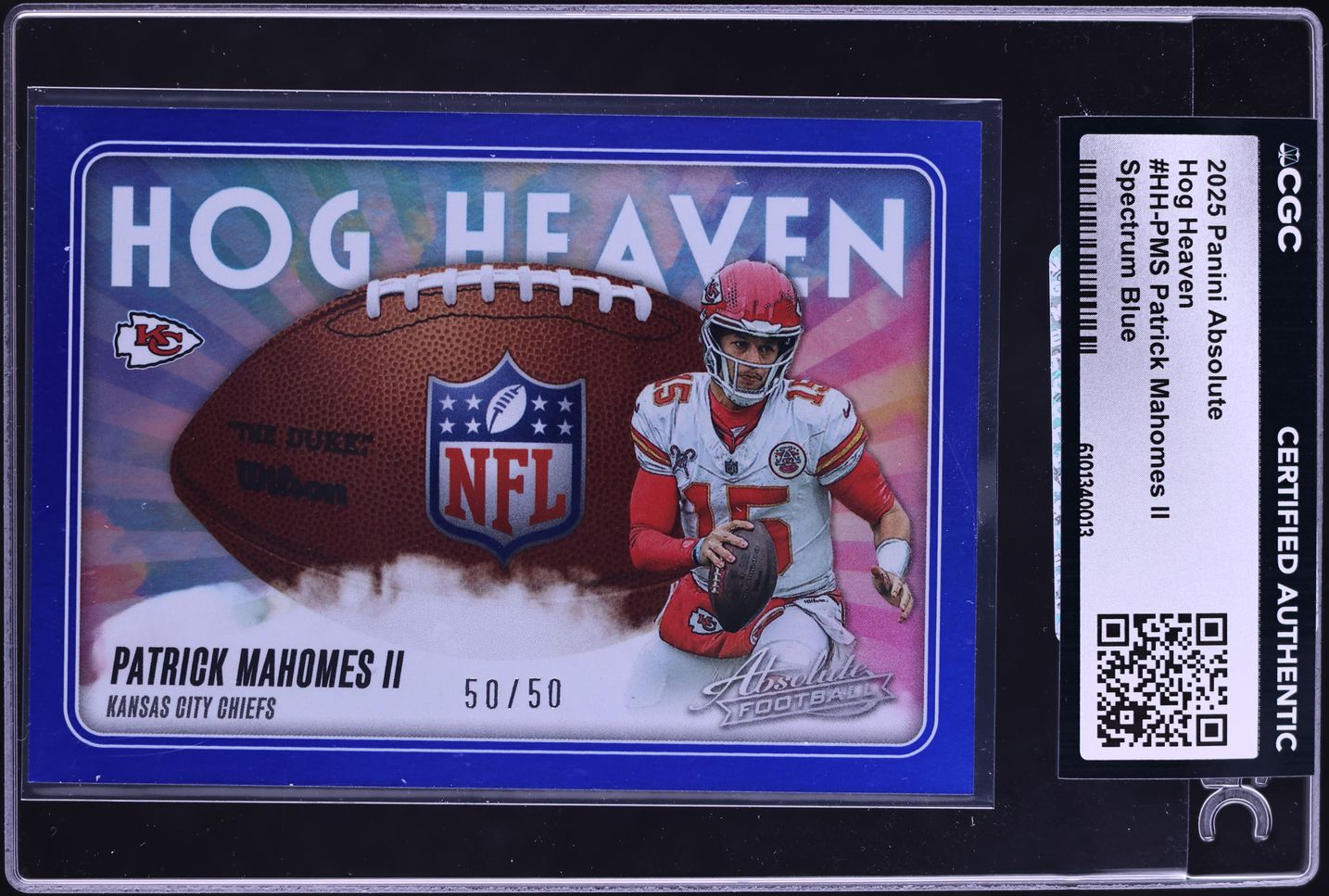 2025 Absolute Hog Heaven Spectrum Blue Patrick Mahomes II 50/50 #HH-PMS ...