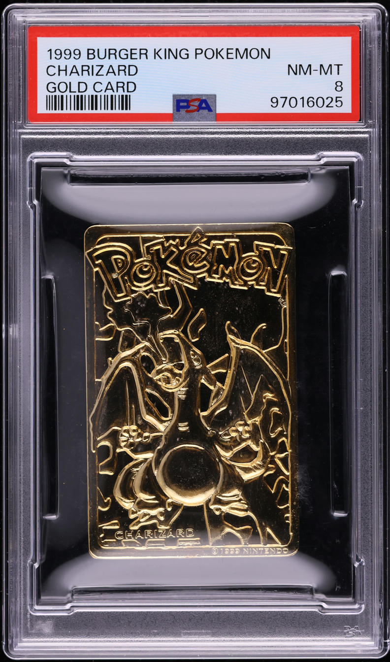 1999 Pokemon Burger King Gold Card Charizard PSA 8 NM-MT on Fanatics ...