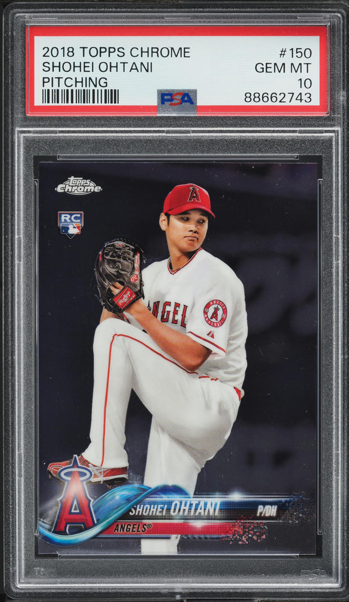 2018 Topps Chrome Pitching Shohei Ohtani ROOKIE #150 PSA 10 GEM MINT on ...