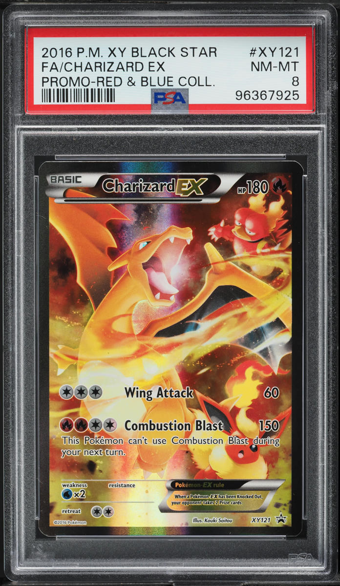 2016 Pokemon XY Promo Red & Blue Collection Full Art Charizard EX # ...