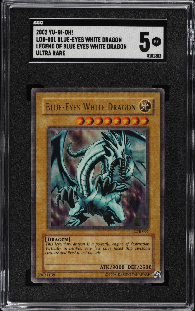 2002 Yu-Gi-Oh! Legend Of Blue-Eyes White Dragon #LOB-001 SGC 5 EX on Fanatics Collect