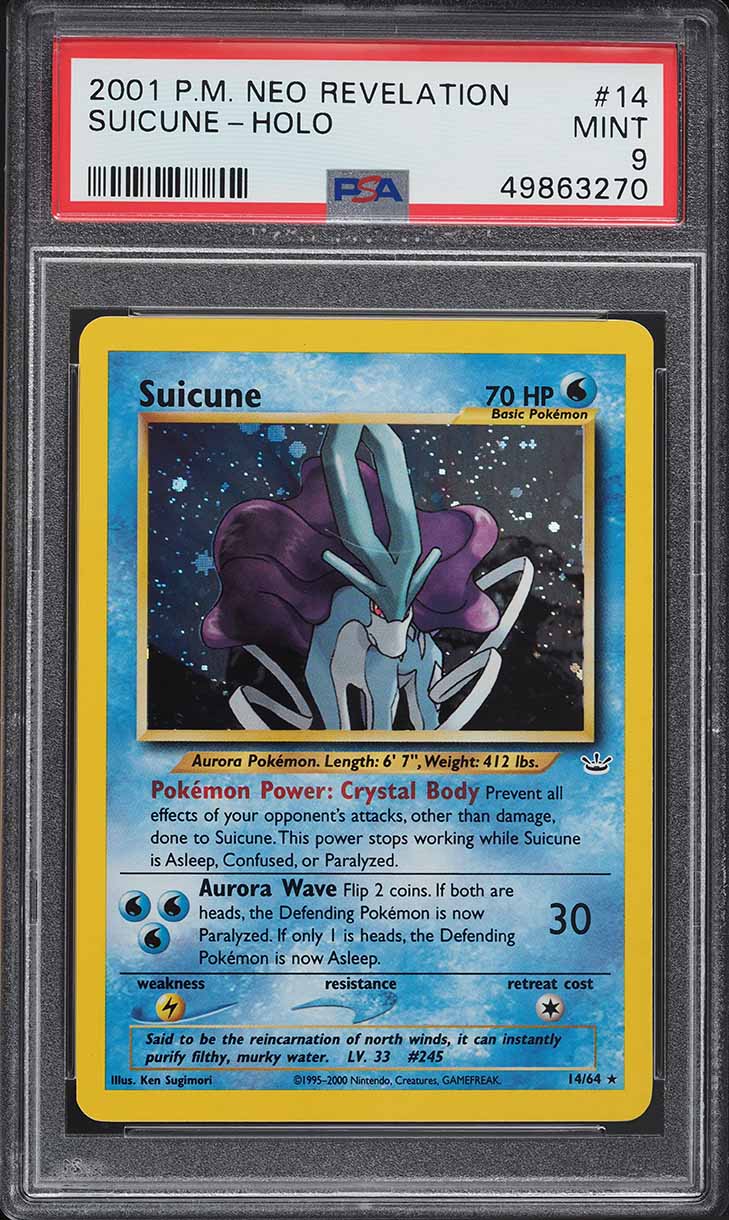 2001 Pokemon Neo Revelation Holo Suicune #14 PSA 9 MINT on Fanatics Collect