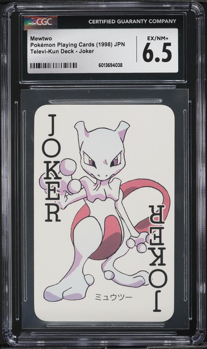 1998 Pokemon Japanese Playing Cards Televi-Kun Deck Mewtwo Joker CSG 6. ...