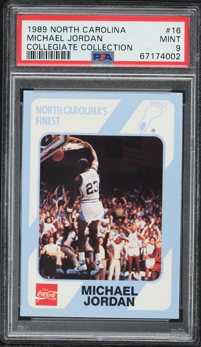 1989 North Carolina Collegiate Collection Michael Jordan #16 PSA 9 MINT ...