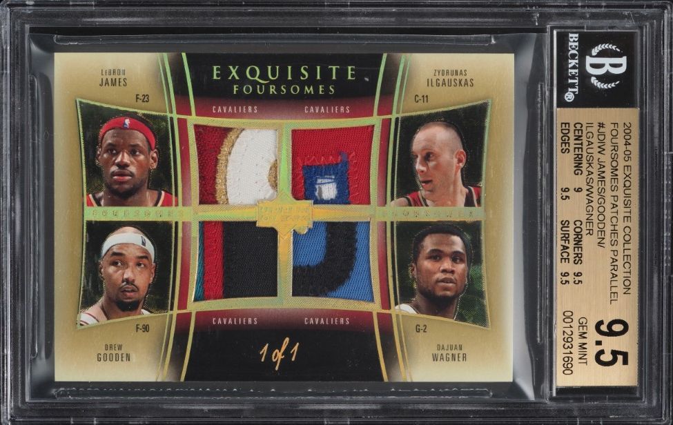 2004 Exquisite Collection LeBron James Drew Gooden Ilgauskas PATCH 1/1 ...