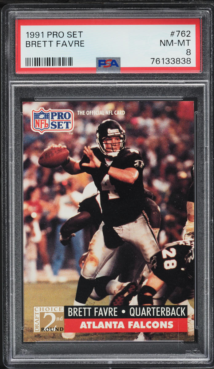 1991 Pro Set Football Brett Favre ROOKIE #762 PSA 8 NM-MT on Fanatics Collect