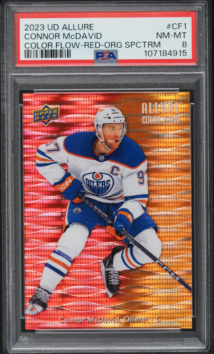 2023 Upper Deck Allure Flow Red Orange Spectrum Connor McDavid RC /299 ...