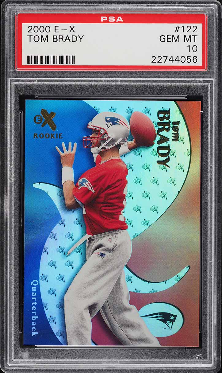 2000 Fleer E-X Tom Brady ROOKIE /1500 #122 PSA 10 GEM MINT on Fanatics ...