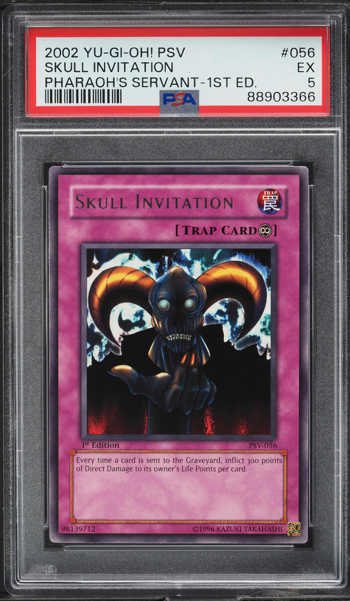 2002 Yu-Gi-Oh! Pharaoh's Servant 1st Edition Skull Invitation #PSV-056 ...