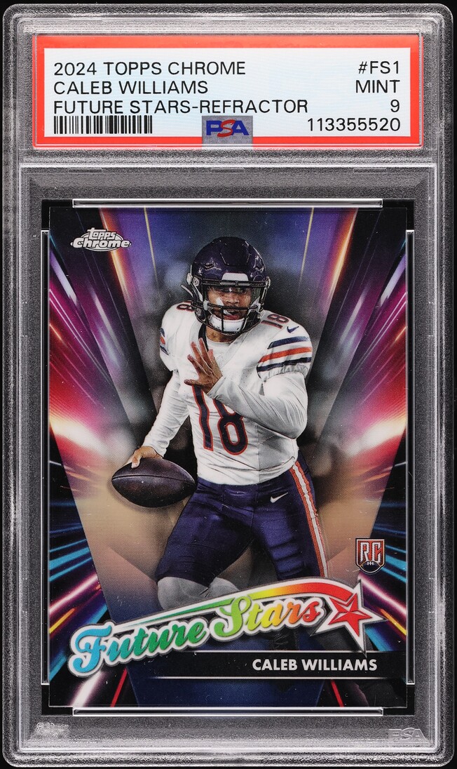 2024 Topps Chrome Future Stars Refractor Caleb Williams ROOKIE #FS1 PSA ...