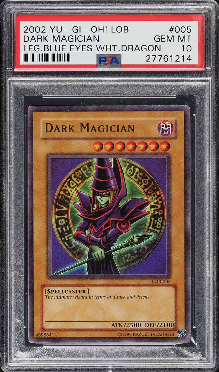 2002 Yu-Gi-Oh! Legend Of Blue-Eyes White Dragon Dark Magician LOB-005 PSA 10 GEM on Fanatics Collect