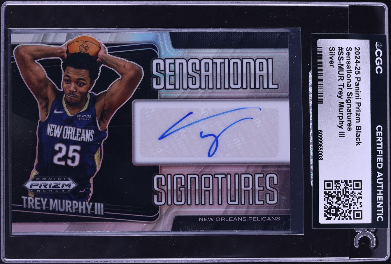 2024 Panini Prizm Black Sensational Silver Trey Murphy III AUTO #SS-MUR ...