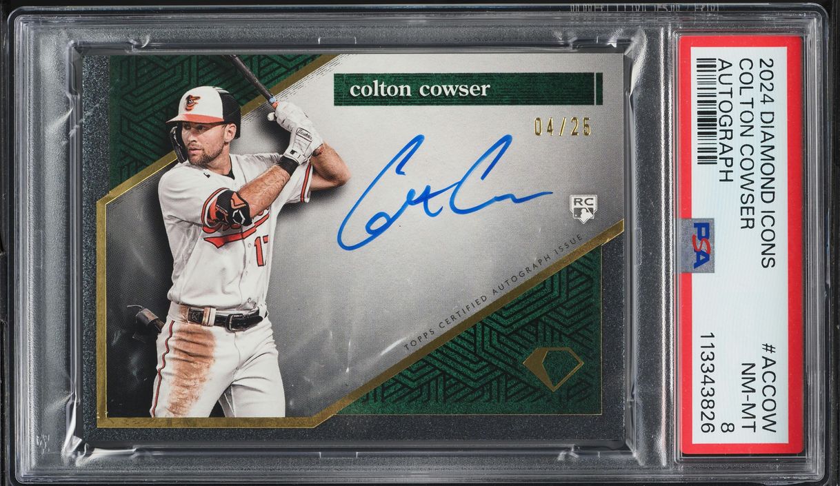 2024 Topps Diamond Icons Colton Cowser ROOKIE AUTO /25 #AC-COW PSA 8 NM ...