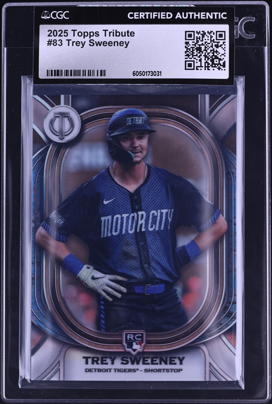 2025 Topps Tribute Trey Sweeney ROOKIE #83 CGC AUTH on Fanatics Collect