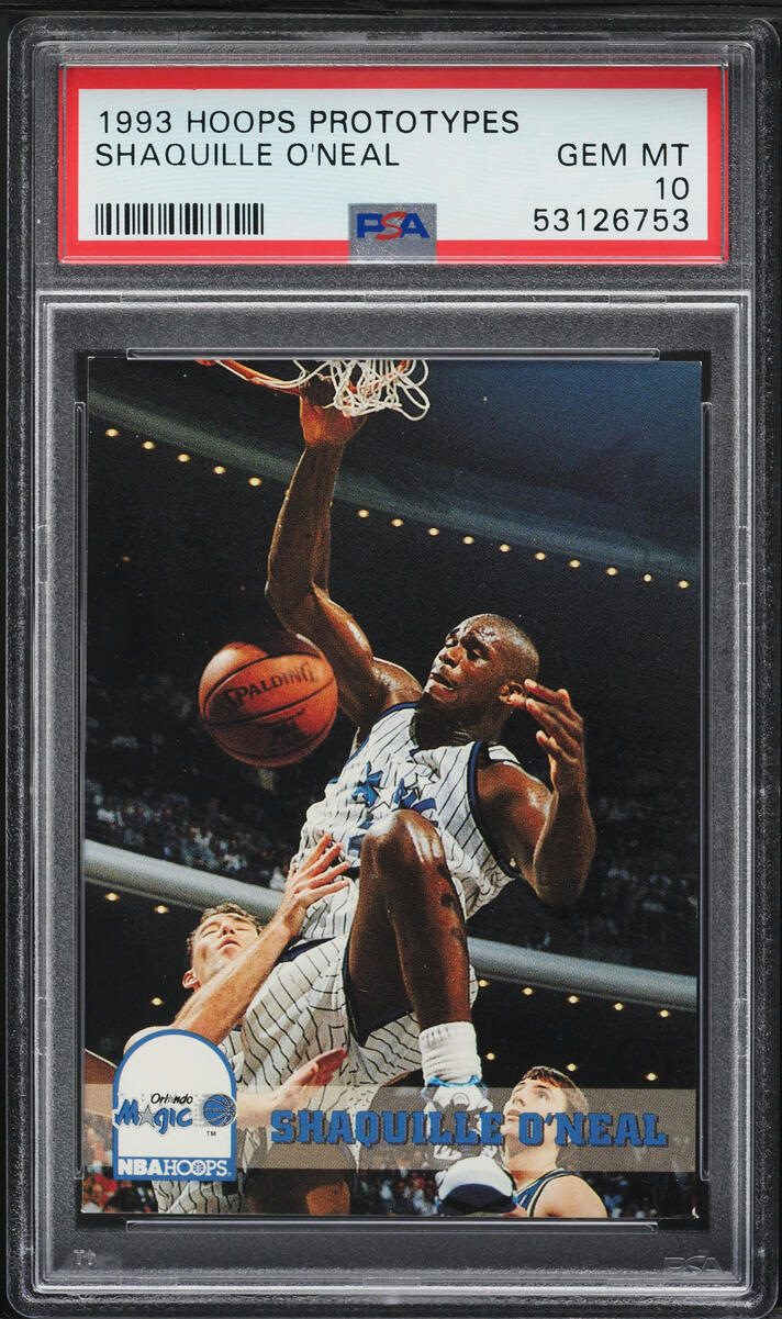1993 Hoops Prototypes Shaquille O'Neal PSA 10 GEM MINT on Fanatics Collect