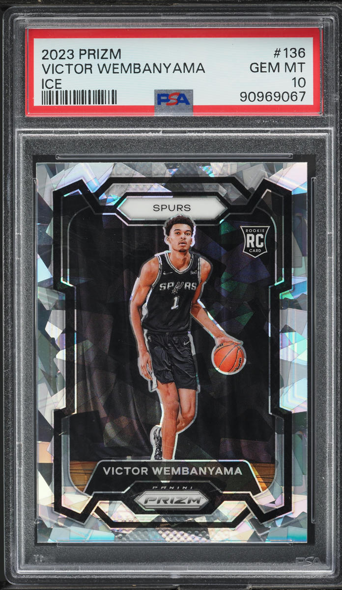 2023 Panini Prizm Ice Victor Wembanyama ROOKIE #136 PSA 10 GEM MINT on Fanatics Collect