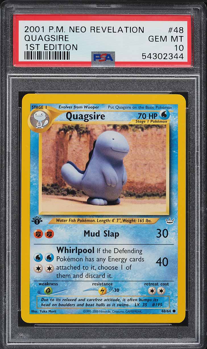 2001 Pokemon Neo Revelation 1st Edition Quagsire #48 PSA 10 GEM MINT on Fanatics Collect