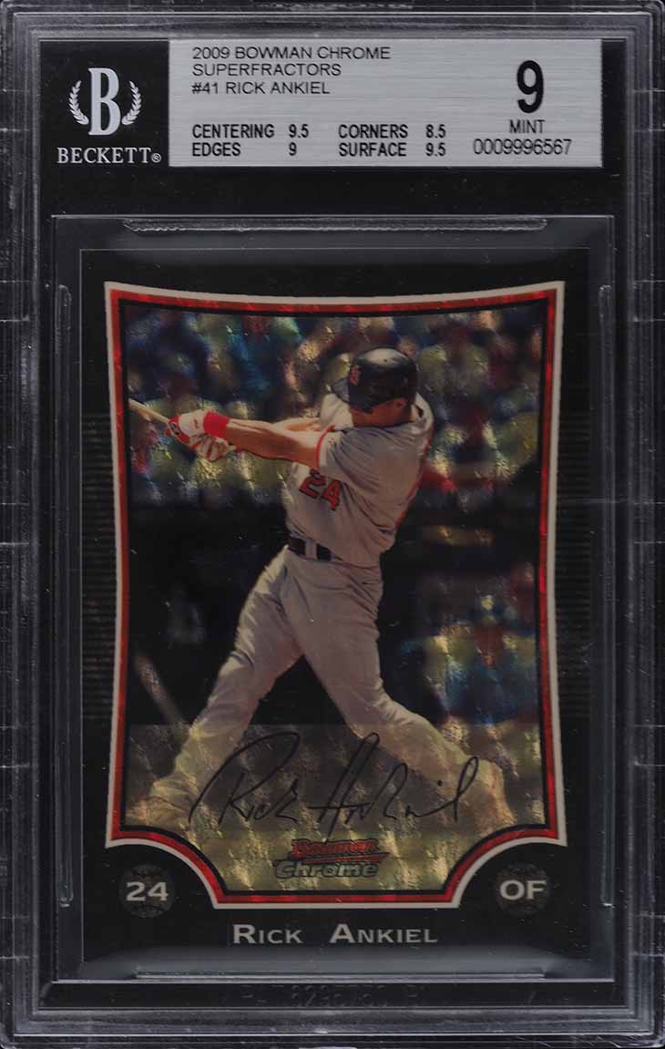 2009 Bowman Chrome Superfractor Rick Ankiel 1/1 #41 BGS 9 MINT on ...