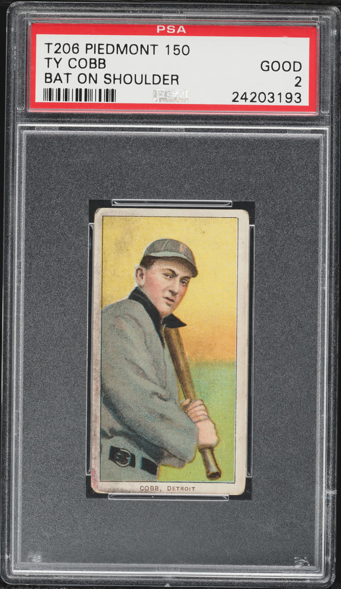 1909-11 T206 Ty Cobb BAT ON SHOULDER, PIEDMONT PSA 2 GD on Fanatics Collect