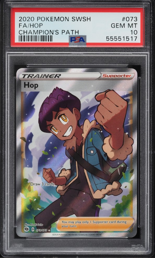 2020 Pokemon Sword & Shield Champion's Path Full Art Hop #73 PSA 10 GEM ...