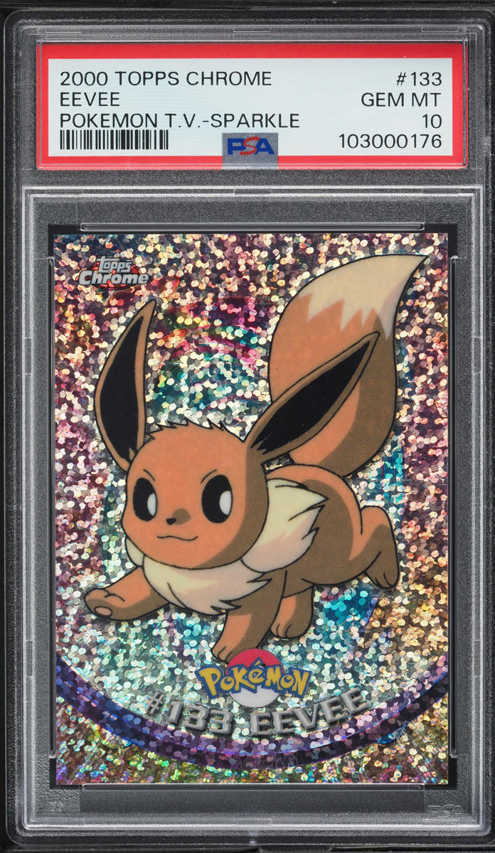 2000 Topps Chrome Pokemon Series 2 Sparkle Eevee #133 PSA 10 GEM MINT on Fanatics Collect