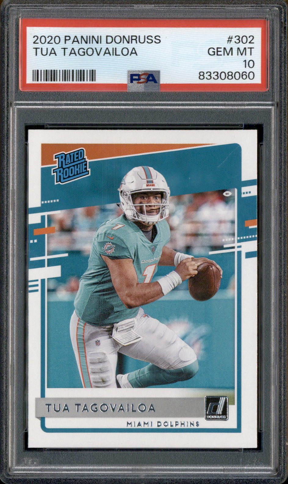 2020 Panini Donruss #302 Tua Tagovailoa RC Rookie PSA 10 on Fanatics ...