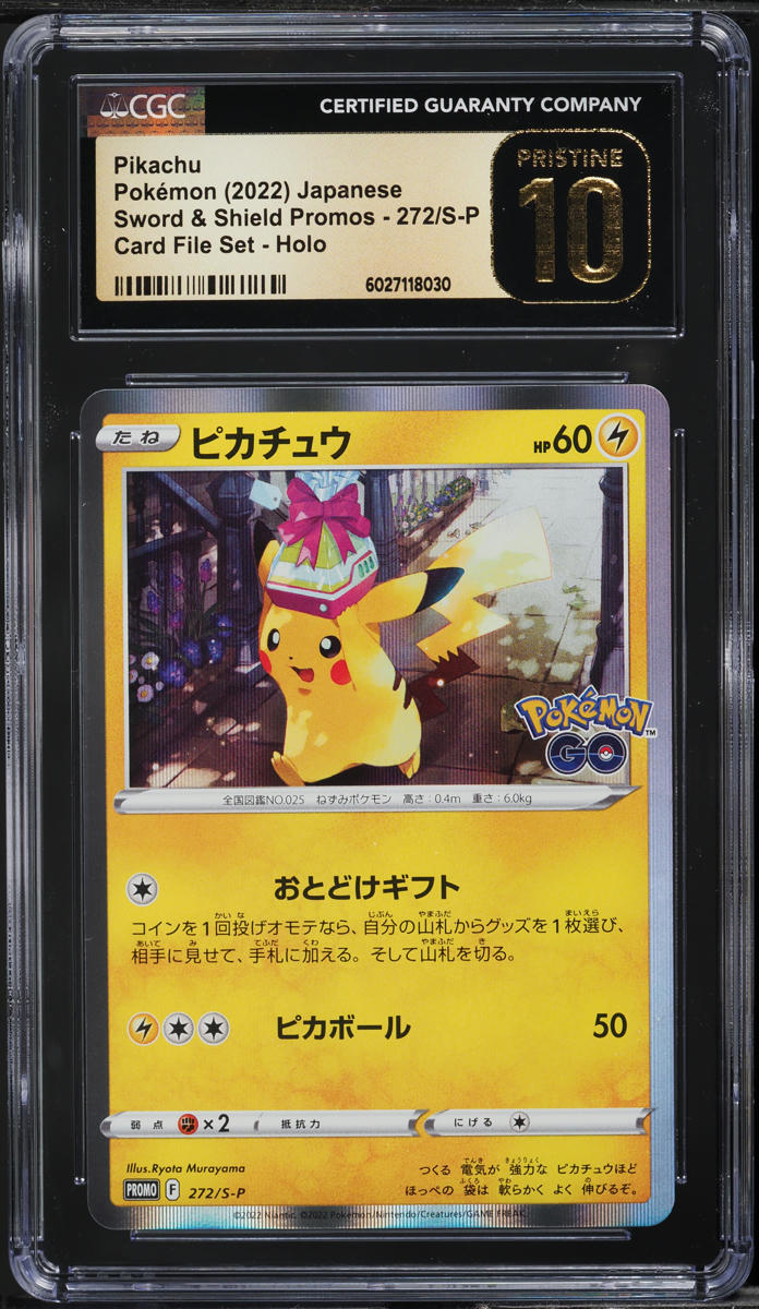 2022 Pokemon Japanese SWSH Promo Pokemon GO Holo Pikachu #272 CGC 10 ...