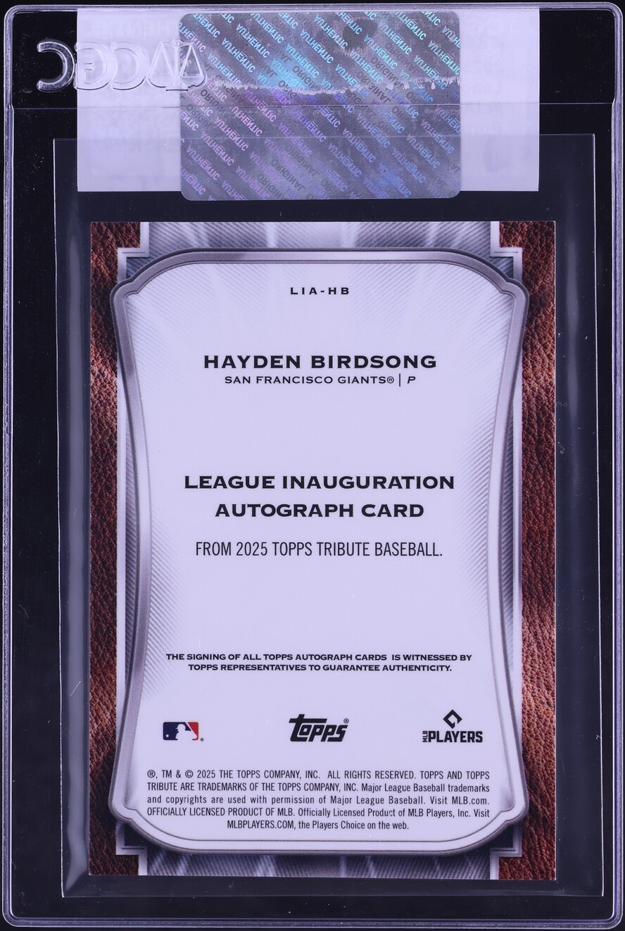 2025 Topps Tribute League Inauguration Purple Hayden Birdsong ROOKIE ...