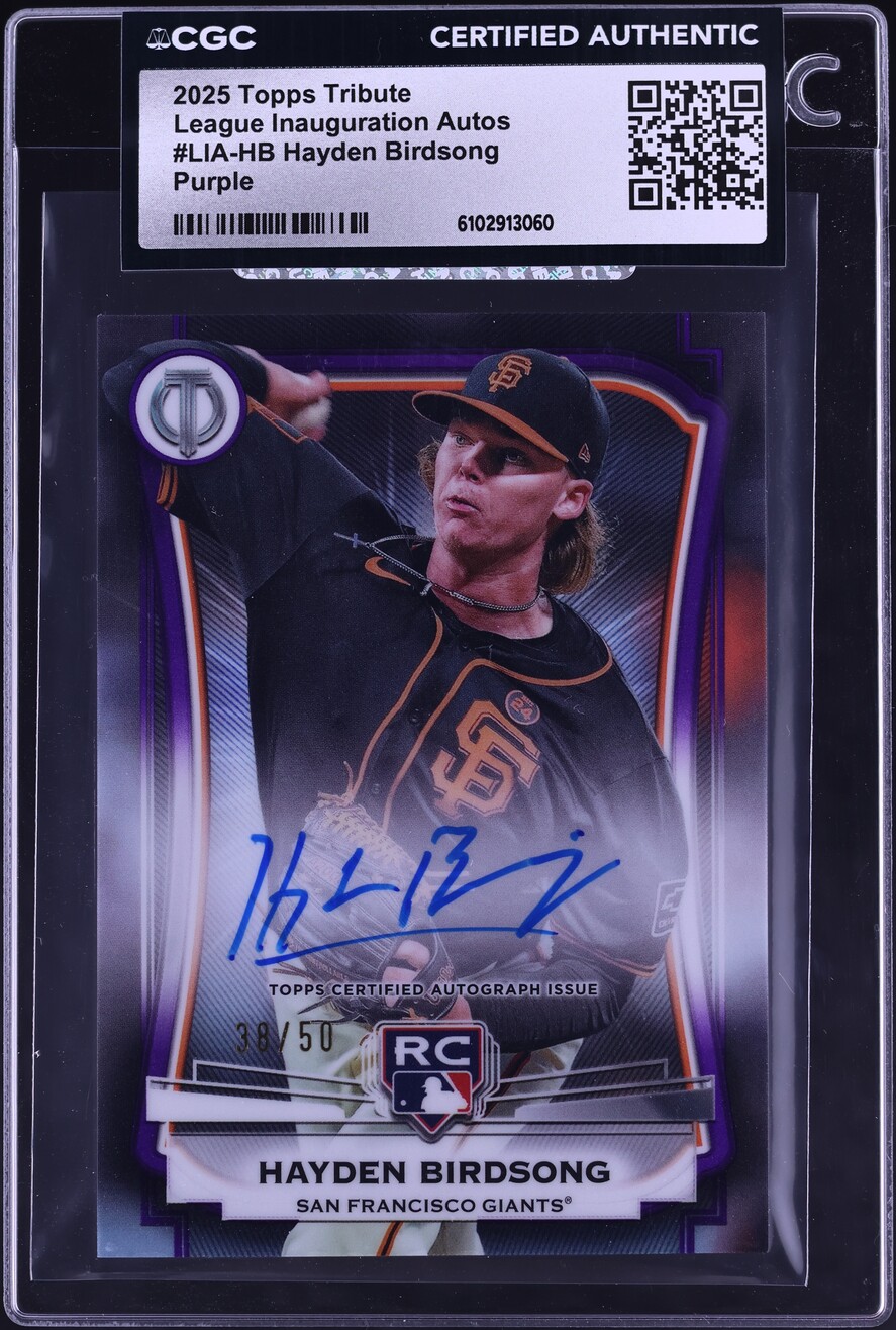 2025 Topps Tribute League Inauguration Purple Hayden Birdsong ROOKIE ...