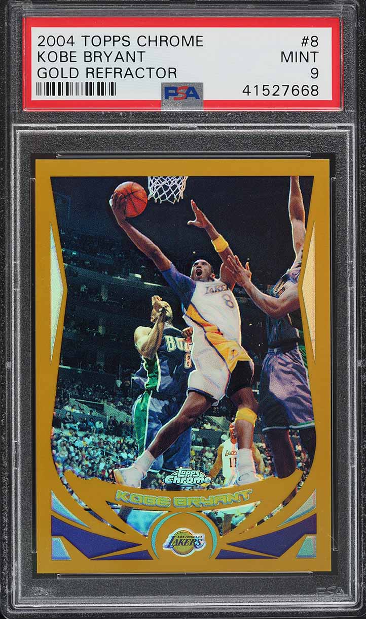 2004 Topps Chrome Gold Refractor Kobe Bryant /99 #8 PSA 9 MINT on ...